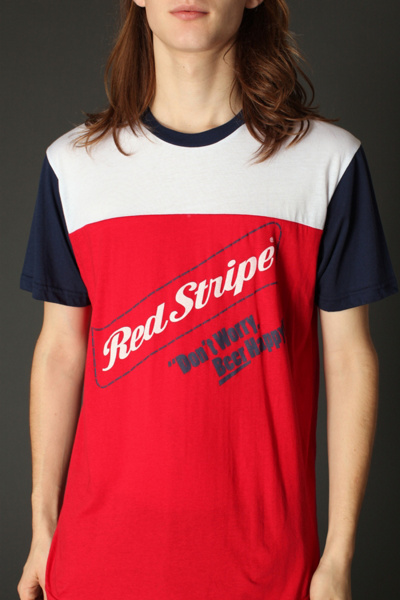 Red Stripe Colorblock Tee | Urban Outfitters