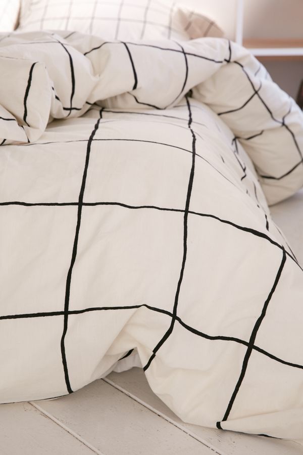 Wonky Grid Duvet Cover | Urban Outfitters