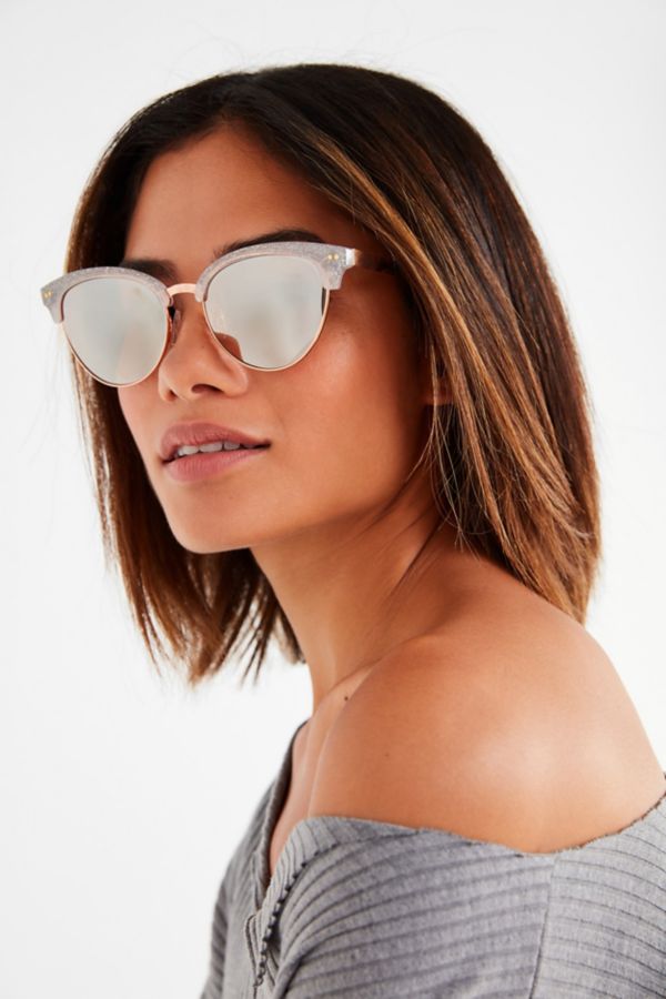 Havana Slim Cat Eye Sunglasses Urban Outfitters