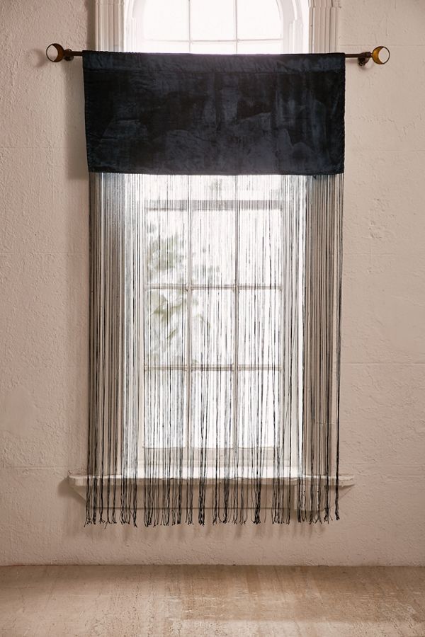 Arianna Velvet Fringe Window Panel | Urban Outfitters