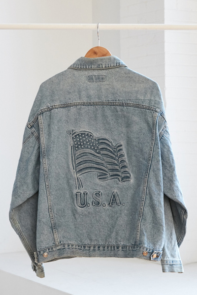 Vintage Embossed USA Denim Jacket | Urban Outfitters