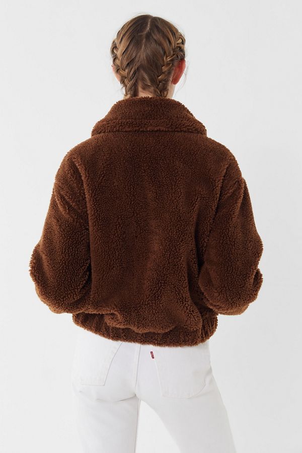 UO Cropped Teddy Jacket | Urban Outfitters