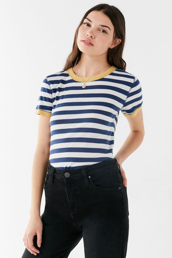 Truly Madly Deeply Striped Ringer Tee | Urban Outfitters