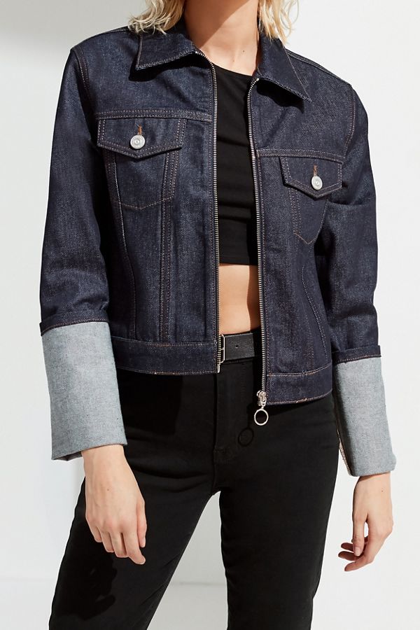 UO Zipper Denim Jacket | Urban Outfitters