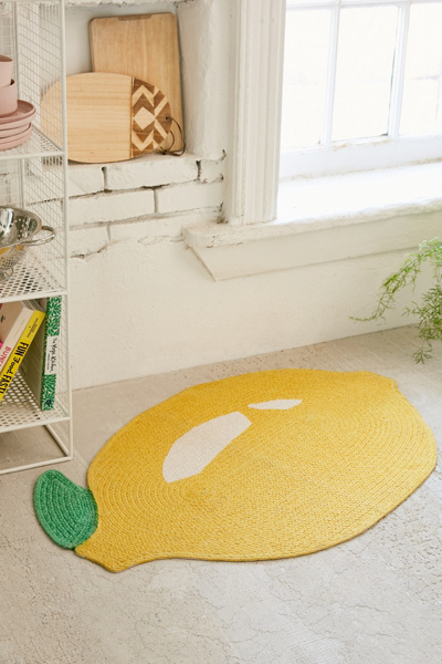 Printed Lemon Rug | Urban Outfitters