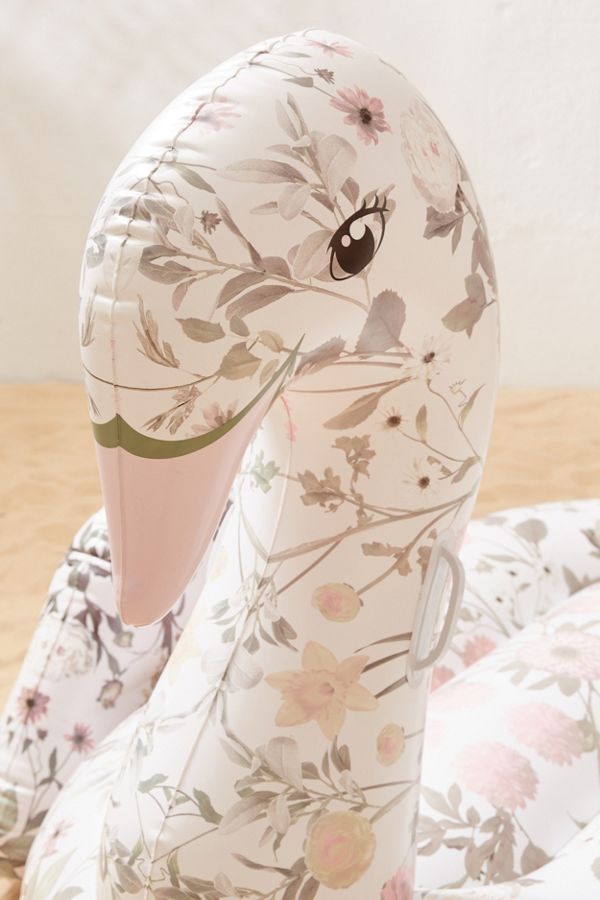 FUNBOY For UO Floral Swan Pool Float | Urban Outfitters