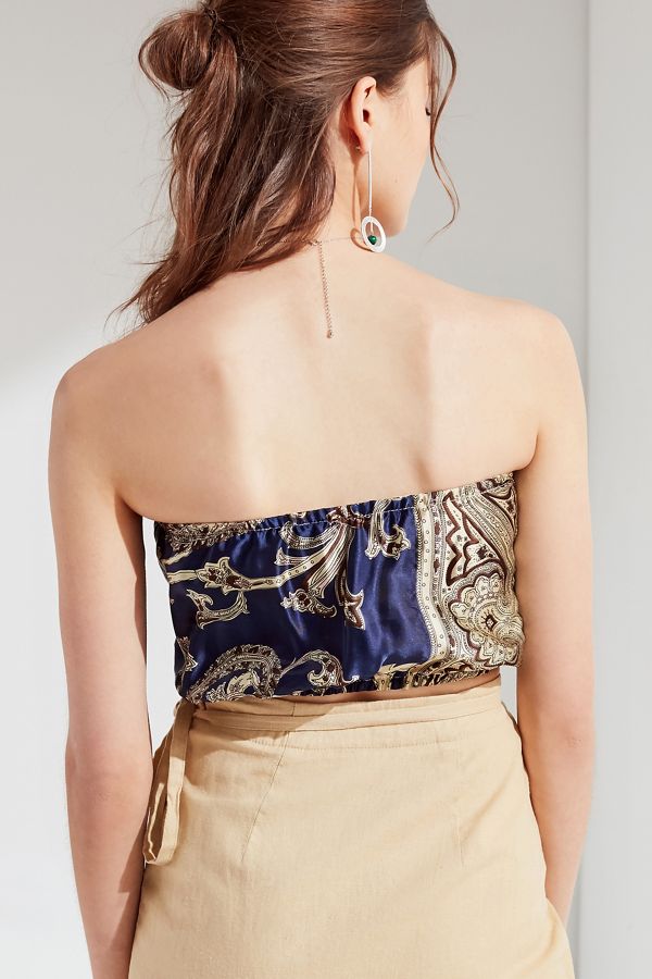 Urban Renewal Remade Silky Scarf Tube Top | Urban Outfitters Canada