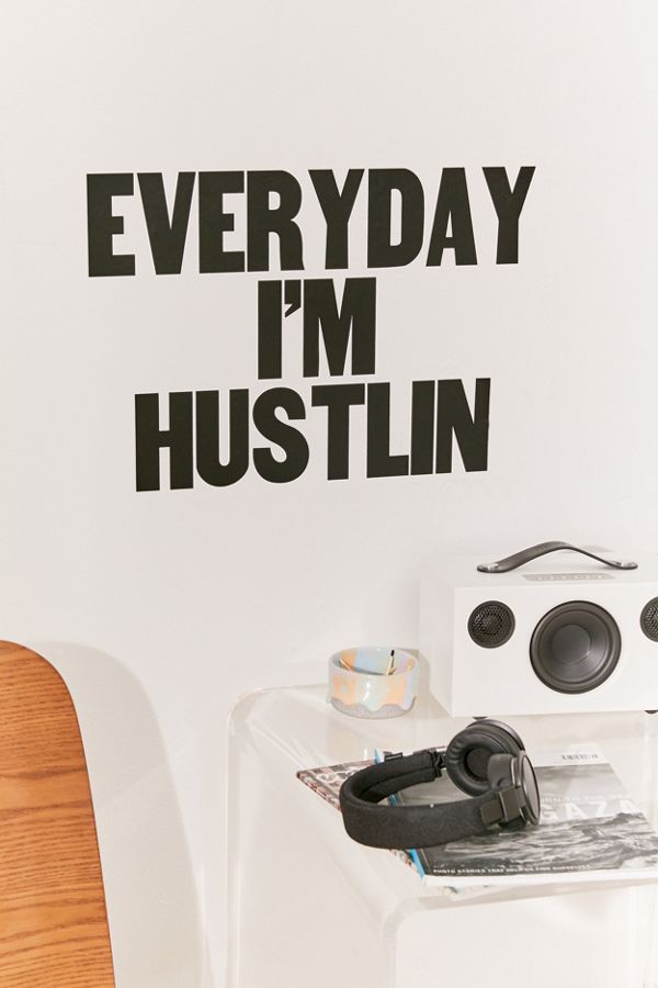 Everyday I'm Hustlin Wall Decal | Urban Outfitters