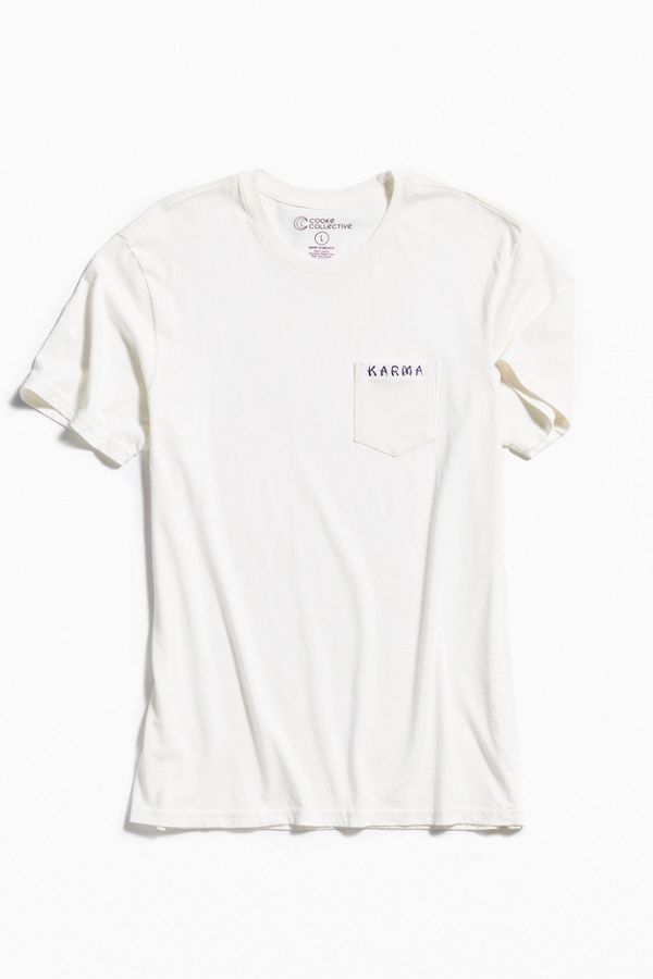 Embroidered Karma Pocket Tee | Urban Outfitters