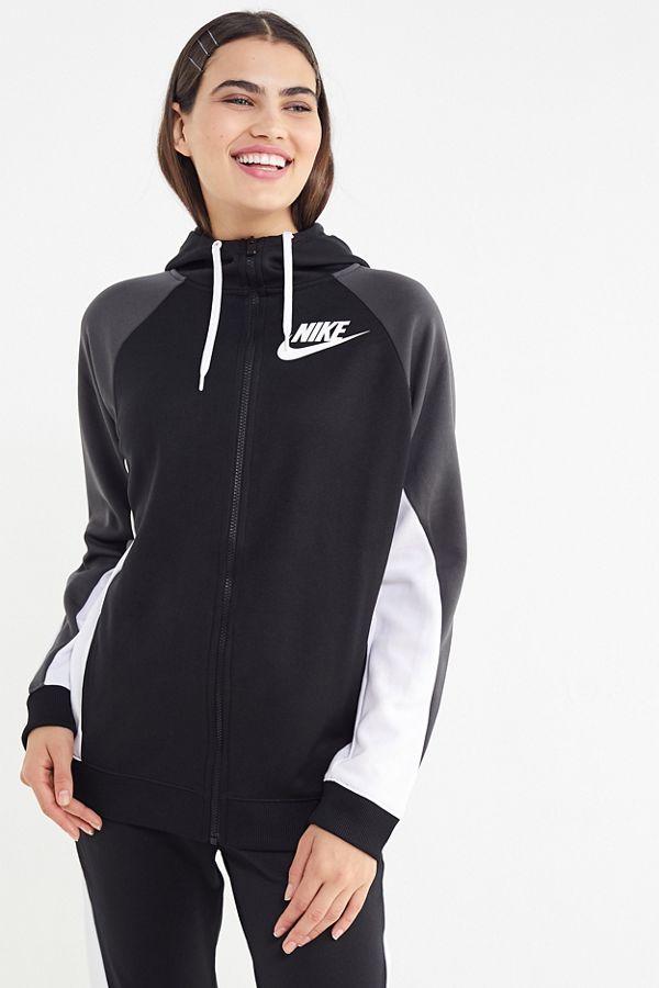 Nike Colorblock Zip-Up Hoodie Sweatshirt | Urban Outfitters