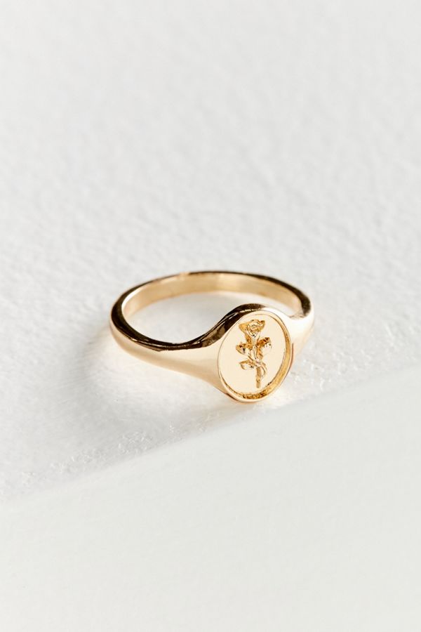 Rose Signet Ring | Urban Outfitters
