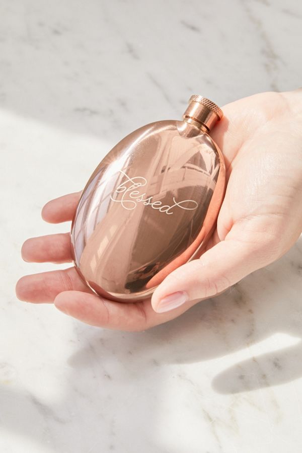 Blessed Etched Flask | Urban Outfitters