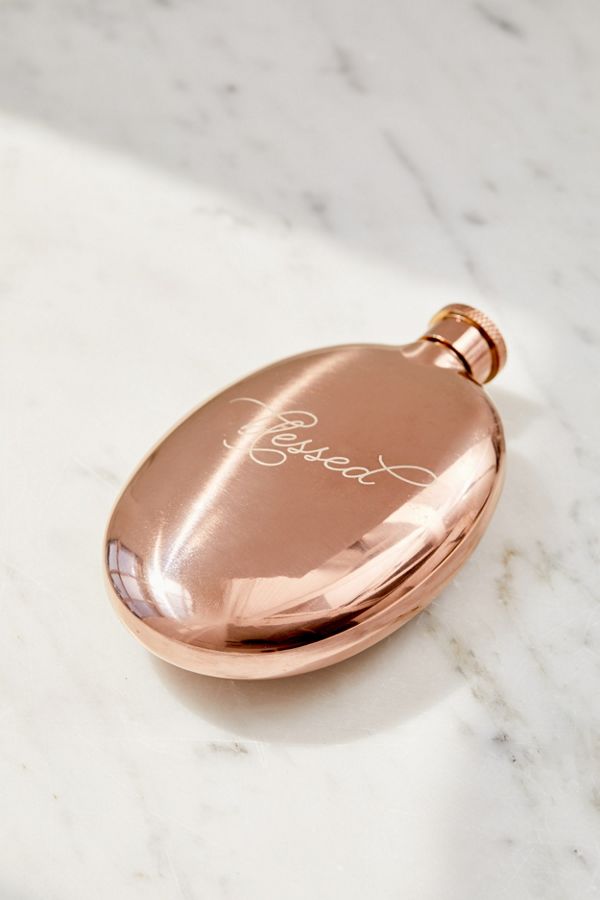 Blessed Etched Flask | Urban Outfitters