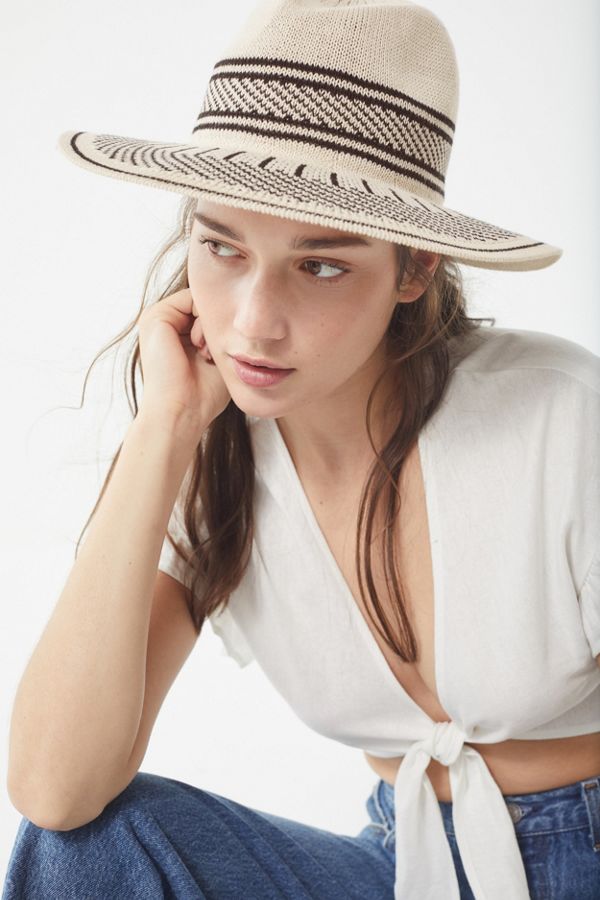 Nubby Striped Panama Hat | Urban Outfitters