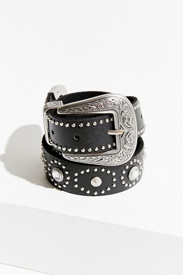Stud + Stone Metal-Tipped Western Belt | Urban Outfitters