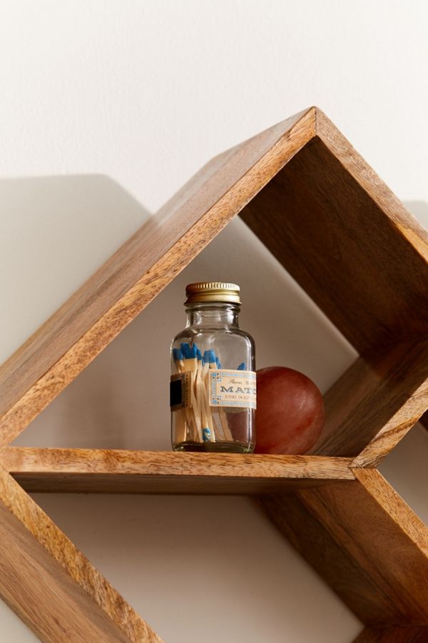 Double Square Wood Wall Shelf | Urban Outfitters