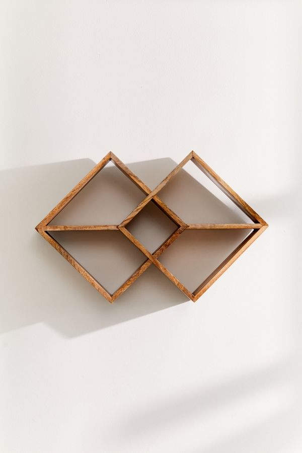 Double Square Wood Wall Shelf | Urban Outfitters