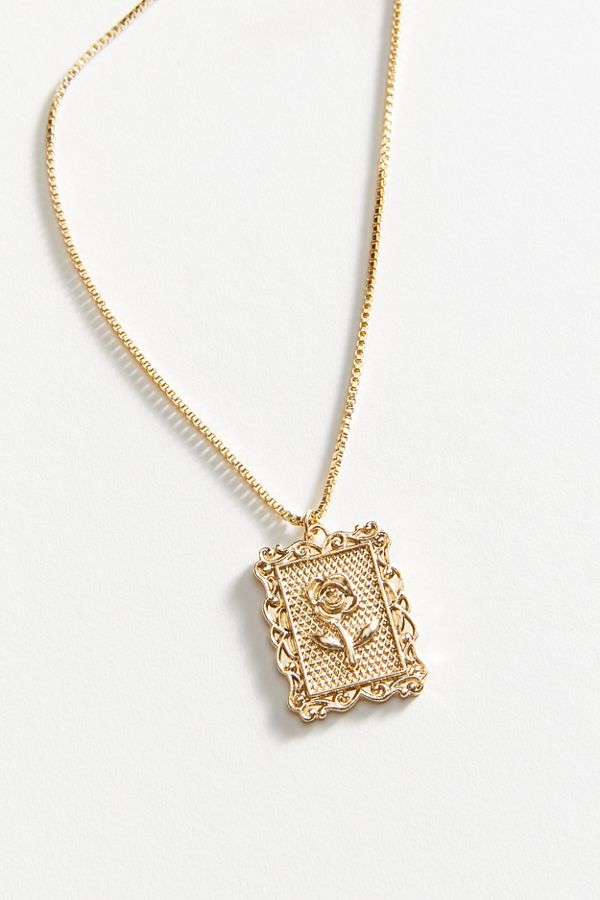 Rose Frame Pendant Necklace | Urban Outfitters