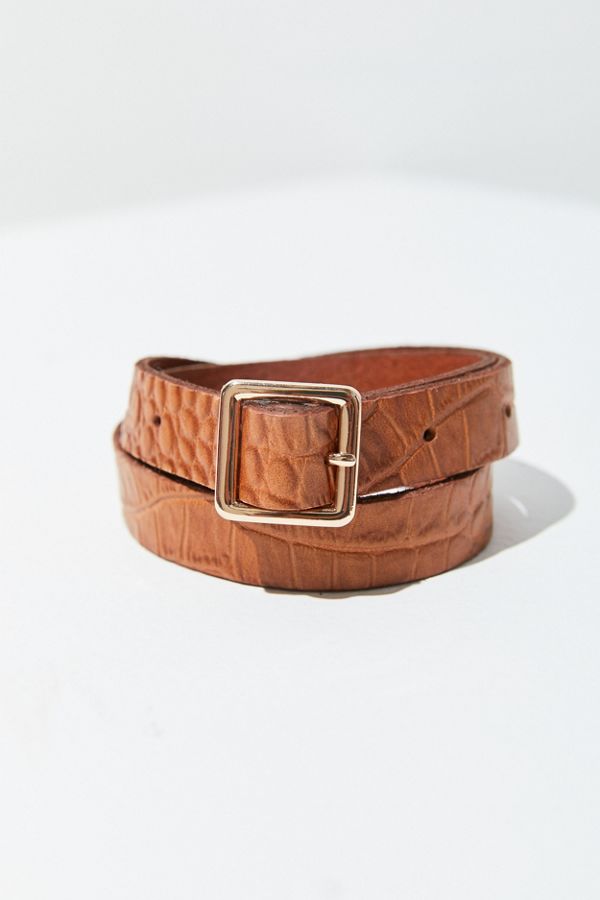 Leather Snakeskin Belt | Urban Outfitters