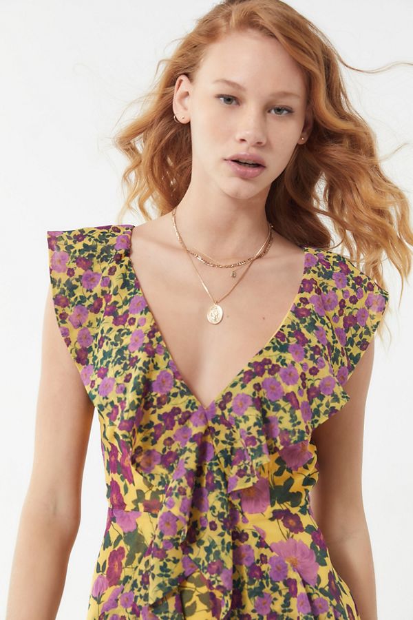 Keepsake Waves Floral Ruffle Romper | Urban Outfitters
