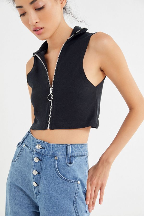 Urban Renewal Remade Sleeveless O-Ring Polo Tank Top | Urban Outfitters