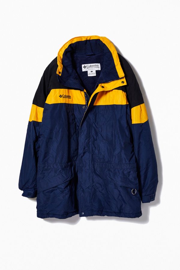 Vintage Columbia ‘80s Navy + Yellow Ski Jacket | Urban Outfitters