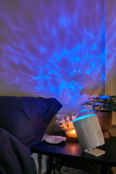 Brookstone Ocean Wave Light And Sound Projector In White | ModeSens